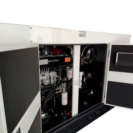 Gerador a Diesel 100KVA Turbo - Cabinado - Motor com Painel ATS - Branco