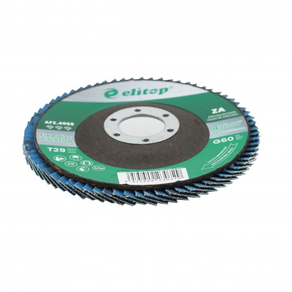 Disco Flap Zircônio ZA60 Elitop 115mm | Aço Inox e Alumínio