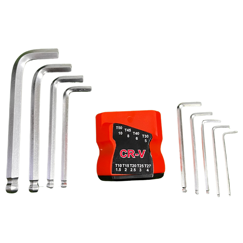 Conjunto de Chaves Allen Hexagonais Curta 9 Peças 1.5mm-10mm ELITOP