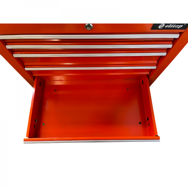 Carrinho Organizador de Ferramentas ELITOP 7 Gavetas Vermelho